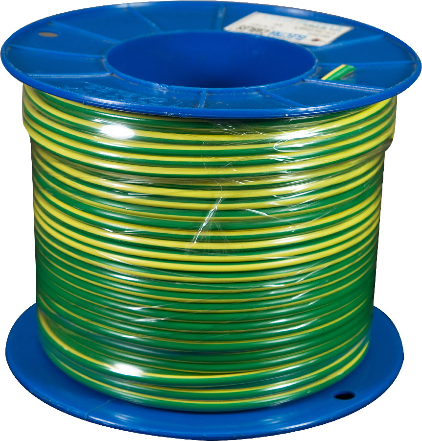 4mm Building Wire Cable Green & Yellow 100 Metre Drum – CECA Products